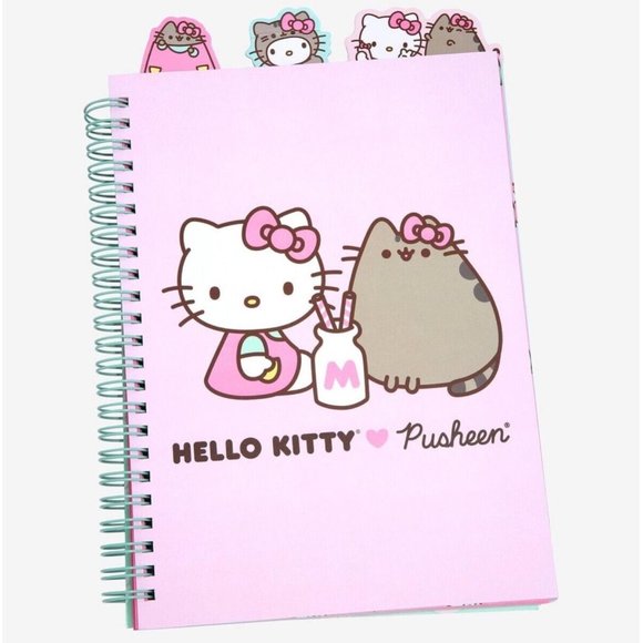 Hot Topic | Office | Hello Kitty X Pusheen Notebook Tabbed Journal Wide ...